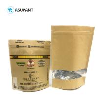 China Gravure Printing Kraft Paper Zipper Bags Custom Recycled Waterproof For Packaging for sale
