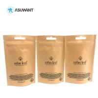China Gravure Printing Kraft Paper Zipper Bags Custom Recycled Waterproof For Packaging for sale