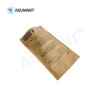 China Smell Proof Custom Printed Kraft Paper Bags , Brown Paper Zip Lock Bags For Coffee for sale