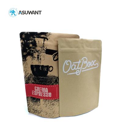 China Zip lock Reusable Sandwich Printed Kraft Paper Bags for sale