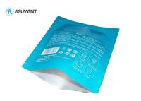 China Three Side Sealed Disinfection Wipes Tear Notch Aluminum Foil Bag for sale