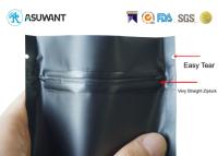 China Matte Black Resealable Stand Up Smell Proof Zipper Bags for sale