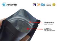 China Matte Black Resealable Stand Up Smell Proof Zipper Bags for sale
