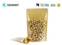 China One Side Clear Multi Layers 120 Mic Kraft Paper Zipper Bags for sale