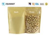 China One Side Clear Multi Layers 120 Mic Kraft Paper Zipper Bags for sale