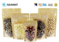 China One Side Clear Multi Layers 120 Mic Kraft Paper Zipper Bags for sale