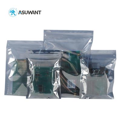 China Anti Static Transparent Shielding Resealable Foil Zip Lock Bags for sale