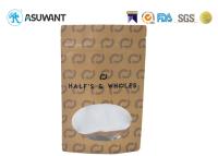 China Brown Kraft Paper Clear Window Food Packaging Zipper Bag for sale