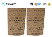 China Brown Kraft Paper Clear Window Food Packaging Zipper Bag for sale