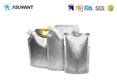 China Aluminum Foil Liquid Container Stand Up Reusable Spout Pouch for sale