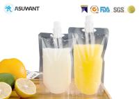 China Reusable Stand Up Plastic Clear Liquid Spout Pouch for sale