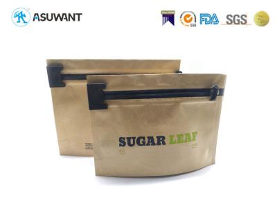 China 35 Grams Stand Up Kraft Paper Child Resistant Bags for sale