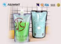 China Self Suction Transparent PET 130 Mic Liquid Spout Bags for sale