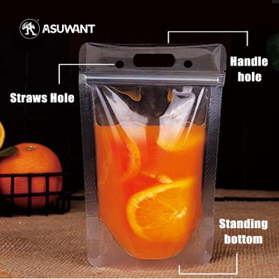 China Fruit Juice Liquid PET Metallized Liner Stand Up Zipper Bags for sale