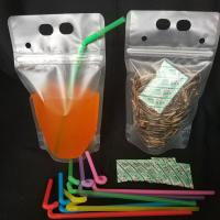 China Transparent Juice Drink PET Plastic Stand Up k Bags for sale