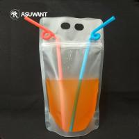 China Transparent Juice Drink PET Plastic Stand Up k Bags for sale