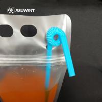 China Transparent Juice Drink PET Plastic Stand Up k Bags for sale