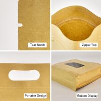China Snack Food Square Bottom Flexible Kraft Paper k Bag for sale