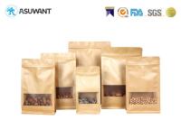 China Snack Flexible Zipper 150mic Square Bottom Kraft Paper Pouch for sale