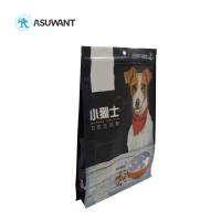 China Reclosable Plastic laminated Flat Bottom k Cat Food Bag for sale