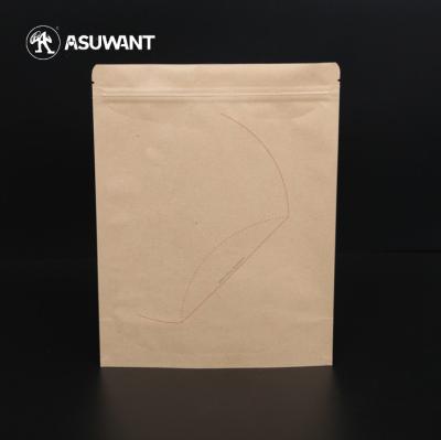 China 150 Mic Three Side Seal k Kraft Paper Packaging Bags for sale