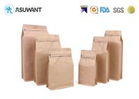 China Gravure Printing Flat Bottom Biodegradable Kraft Paper k Bag for sale