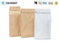 China Gravure Printing Flat Bottom Biodegradable Kraft Paper k Bag for sale