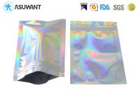 China Holographic Weed Aluminium Foil Mylar Zipper Bags For Candy for sale