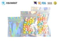 China Holographic Weed Aluminium Foil Mylar Zipper Bags For Candy for sale