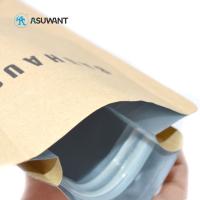 China Resealable Kraft Paper Flat Bottom Mylar Coffee Bags for sale