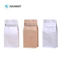 China Foil Lined VMPET Flat Bottom Kraft Coffee Bags With Valve for sale