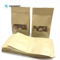 China Gravure Printing VMPET 150 Mic Kraft Paper Zipper Bags for sale