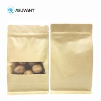 China Gravure Printing VMPET 150 Mic Kraft Paper Zipper Bags for sale
