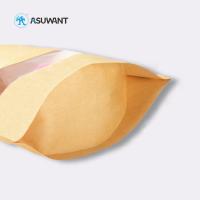 China Frosted Open Window MOPP CMYK Kraft Paper Zipper Bag for sale