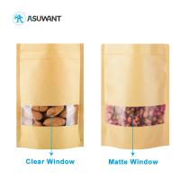China Frosted Open Window MOPP CMYK Kraft Paper Zipper Bag for sale