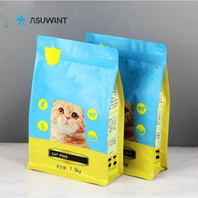 China Gravure Printing Zip Closure 120mic VMPET Pet Food Pouches for sale