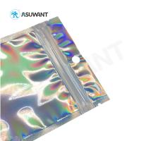 China MSDS 120mic Holographic Plastic Zipper Bag Gravure Printing for sale