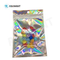 China MSDS 120mic Holographic Plastic Zipper Bag Gravure Printing for sale