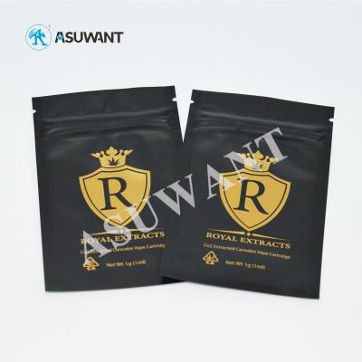 China Black Smell Proof Matte MOPP Mylar Zipper Mylar Bags VMPET for sale
