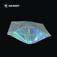 China Clear Laser Rainbow Holographic Zipper Bag Heat Sealed Laminated for sale