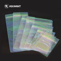 China MOPP Hologram Transparent Rainbow Film Bags Plastic Holographic Pouches for sale