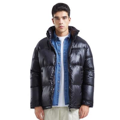 China Down Winter Outdoor Puffer Jacket Mens Clothing Short 2 Sided 100% Polyester for sale