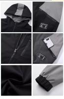 China Loose Ordinary Spot Youth Hooded Grey Jacket Waterproof Windbreaker For Men for sale