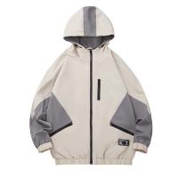 China Loose Ordinary Spot Youth Hooded Grey Jacket Waterproof Windbreaker For Men for sale