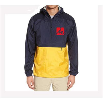 China Customized Waterproof Windbreaker Jackets Autumn Hooded Pullover Windbreaker for sale