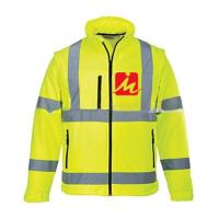 China EN471 High Visibility Garments Soft Reflective Safety Softshell Jacket for sale