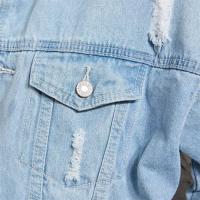 China Polyester Cotton Embroidery Denim Jackets Streetwear Casual Riding Jacket for sale
