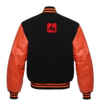 China Breathable Embroidery Denim Jackets Custom Long Sleeve Baseball Varsity Jacket for sale