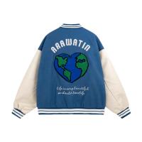 China Leather Sleeve Embroidery Varsity Jackets Unisex Bomber Baseball Varsity Jacket for sale