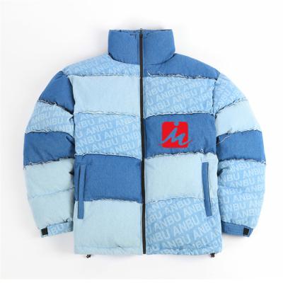 China Puffer Mens Shiny Padded Jacket Warm Bubble Bomber Shiny Quilted Jacket for sale